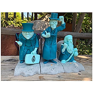 Disney Parks Haunted Mansion 50th Anniversary Hitchhiking Ghost Popcorn Bucket Sipper Dessert Tray Set of 3 ~Light Up Musical~