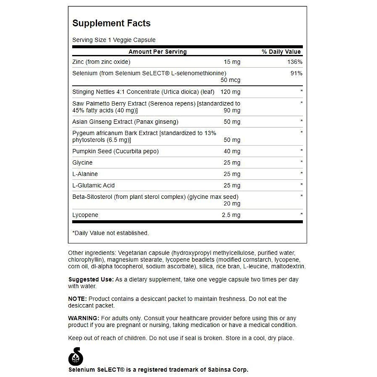 Swanson Prostate Plus - Natural Supplement for Men Promoting Healthy Urinary Tract Flow & Frequency - Supporting Overall Prostate Health - (180 Veggie Capsules)