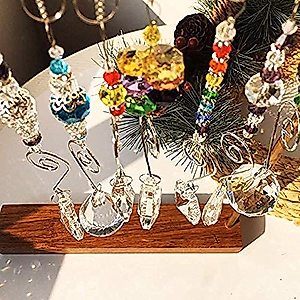 H&D HYALINE & DORA Set 7 Crystal Rainbow Suncatcher Glass Bead Chain Fengshui Hanging Pendant for Window Garden Party