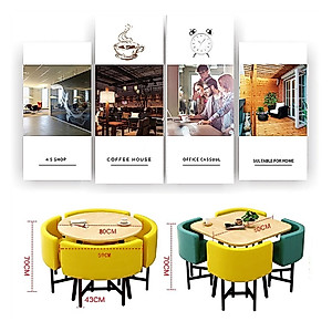 LSRY Coffee Table and Chair Set Office Conference Tables Negotiation Table Dining Table Small Space Dinette Round Leisure Hotel Lounges Balcony Restaurant Meetings Room Reception Tables (Color : Beig