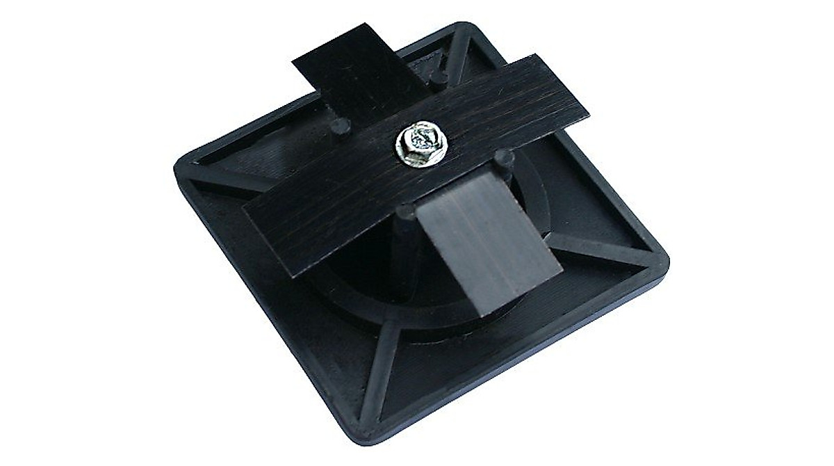 Deltech 3" Square Light Pole Top Cap - Durable Black Plastic