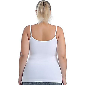 BANG BANG Women's Shapewear Tank Tops with Adjustable Straps White M