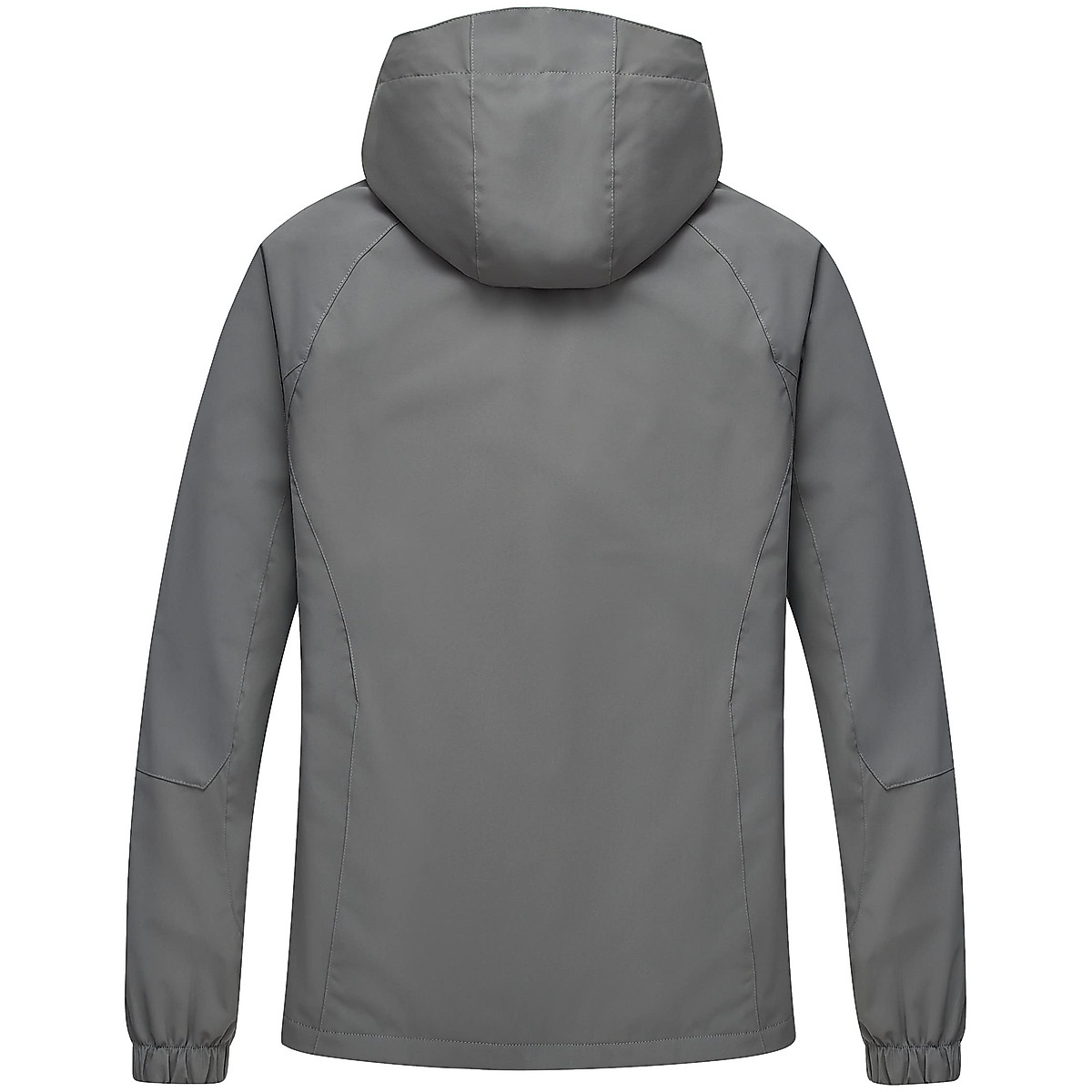 Diamond Candy Women's Waterproof Rain Jacket with Hood Lightweight Outdoors Raincoat Grey