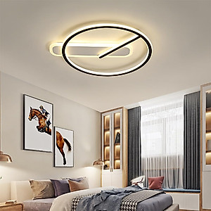 Hanging Lamp, Ultra-Thin Round Ceiling Light, LED Three Color Dimming Flush Mount Ceiling Light, Dimmable 3000K-6000K Ceiling Lamps for Bedroom Dining Living Room Kitchen Hallway (Size : 50cm)