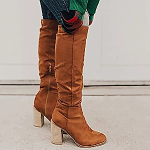 Boots Squared Women's Thigh Up Ladies For Womens Shoes Zip Cowboy Toe Boots women's boots Knee High Cowboy Boots Women