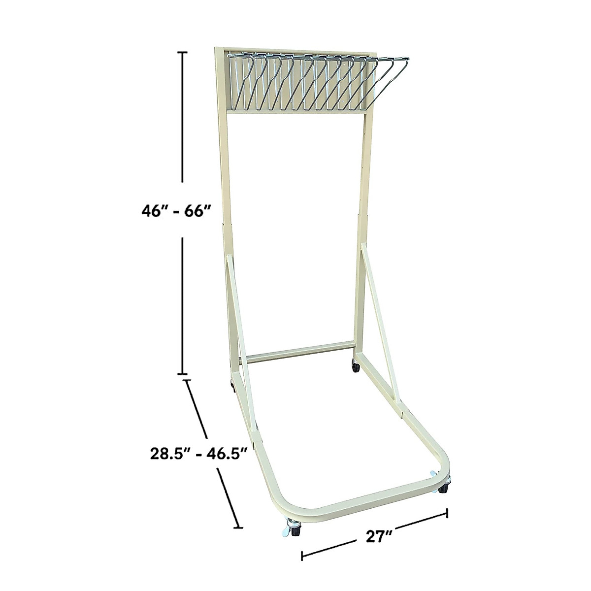Landrol Heavy Duty Rolling Stand Wheels Mobile Plan Center Blueprint Storage File with 12 Pivot Brackets Height & Length Adjustable
