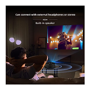 TOPOB Ultra-Small Portable Projector, can be Connected to External Earphone Audio Micro Mini Mobile Phone Projector YT200