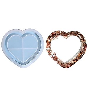 Cloud Heart Flower Shape Tray Molds with Edge Jewelry Tray Candle Holder Mold Plate Dish Container Resin Casting Mould Jewelry Storage Tray Silicone Mold DIY Craft Supplies Storage Container