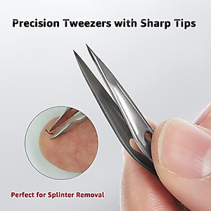DUROX - Splinter Remover. Great For First Aid Kit Camping. Medical Tweezers To Tweeze Splinter Out. Splinter Remover Kit. Splinter Tweezers. Surgical Tweezers. First Aid Kit Tweezers…