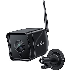 Outdoor Security Camera, wansview 1080P Wireless WiFi IP66 Waterproof Surveillance Home Camera with Motion Detection, 2 Way Audio, Night Vision, SD Card Storage and Works with Alexa W6 (Black)
