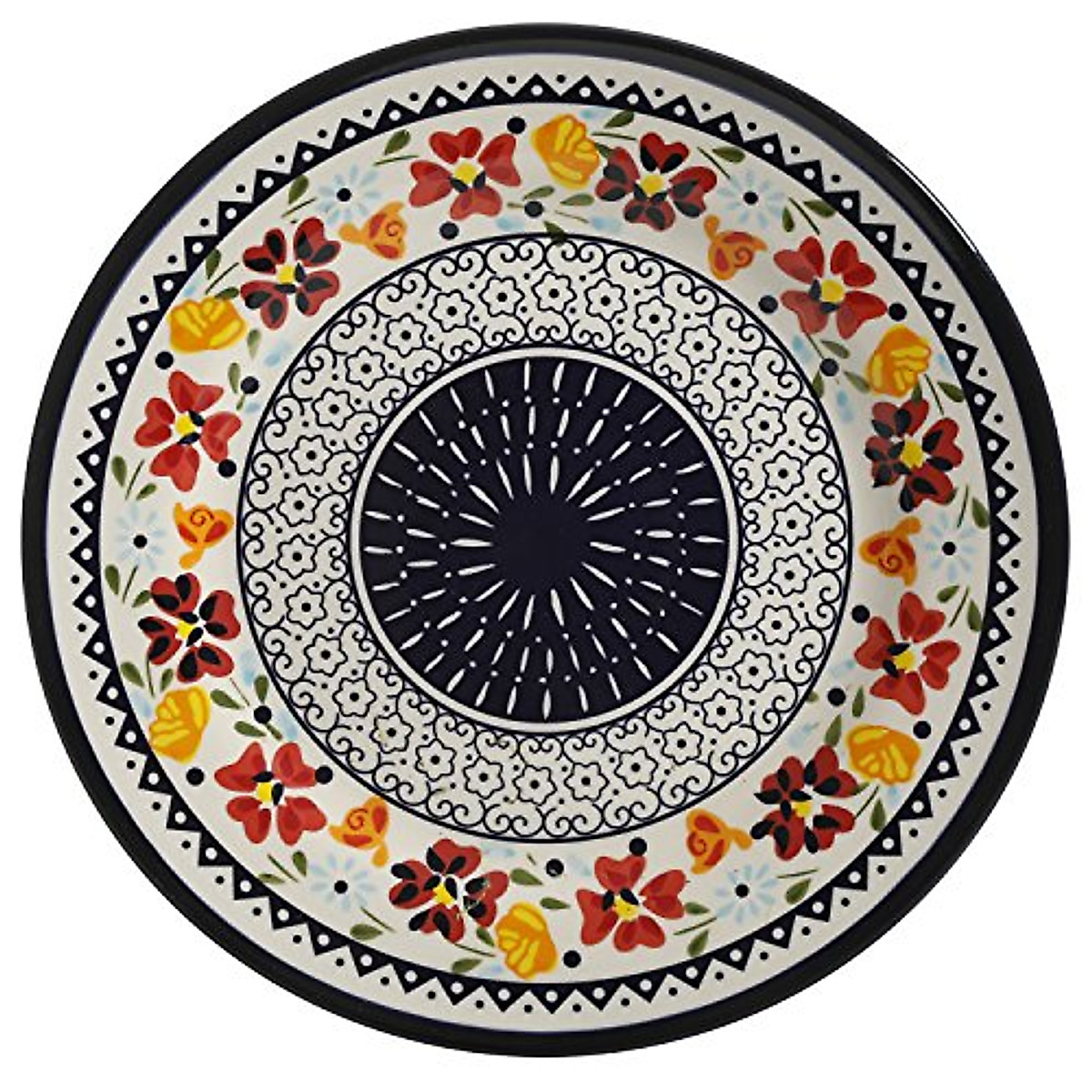 Laurie Gates by Gibson Hand Painted Luxembourg Dinnerware Set, Service for 4 (16pcs), Floral