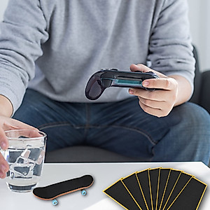 Xloey Fingerboard Grip Tape,1.5x4.3 Inch Fingerboard Foam Grip Tape Stickers, Adhesive Backing,16Pcs