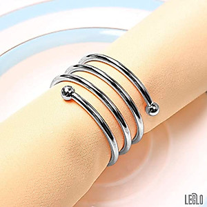 8Pcs Napkin Ring Kitchen Table Set - Silverware Napkin Rings for Table Setting Kitchen Table Thanksgiving Napkin Rings - Napkin Holder Kitchen Set Dining Table for Wedding Dinner Table Decor Simple