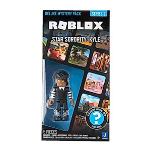 Roblox Deluxe Mystery Pack Action Figure Series 1 - Includes Exclusive Virtual Item (Choose Figure) (Star Sorority: Kyle)