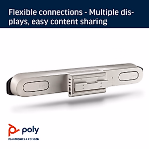 Poly - Studio X50 (Polycom) with TC8 Touch Controller - 4K Video & Audio Bar - Conferencing System for Mid-Size Meeting Rooms - Works with Teams, Zoom & more