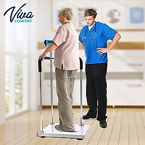 VivaComfort Medical Grade Digital Scale with Handles for Elderly, Bariatric Physician Scales, 660 lb / 300 kg Weight Capacity