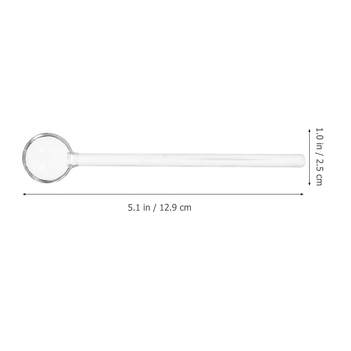 Tofficu 6pcs Clear Glass Spoon Crystal Clear Petite Teaspoons Glass Espresso or Tea Stirrers Heat- Resistant for Dessert Sampling or Appetizers Honey