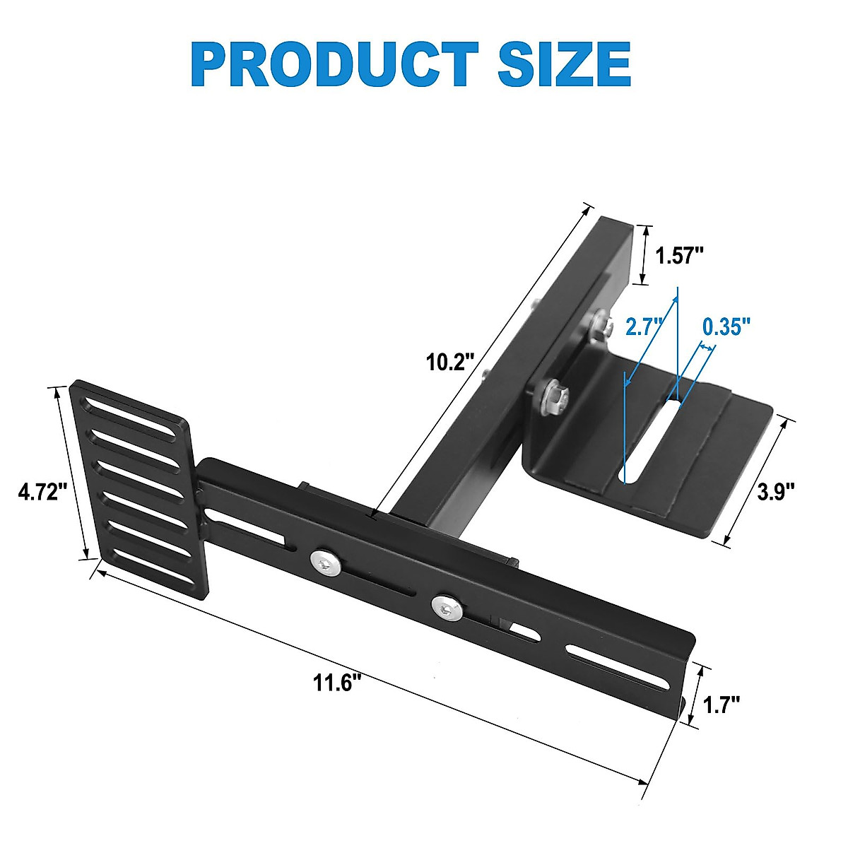 Sidasu Adjustable Headboard Brackets, Headboard Brackets for Metal Bed Frame Black Bed Headboard Wall Mounting Brackets Headboard Kit for Adjustable Bed