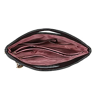 WILD WORLD Leather Hobo Handbag, Fashion eather Wristlet Clutch, Pretty Purse Bag for Women