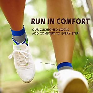 NEWZILL Low-Cut Compression Socks Unisex Running Socks with Embedded Frequency Technology for Heel, Ankle & Arch Support, Improves Stamina Endurance & Balance