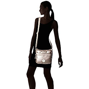 Kipling Women’s Arto Crossbody, Lightweight Everyday Purse, Casual Nylon Shoulder Bag, Metallic Glow