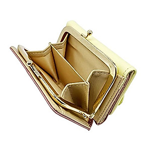 Backpack Fashion Cartoon Character Wallet Womens Leather Tri-Fold Wallet (Yellow)