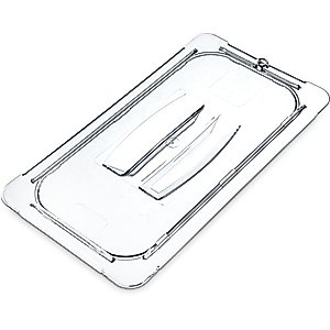 Carlisle FoodService Products 10270U07 StorPlus Third Size Polycarbonate Universal Handled Food Pan Lid, Clear