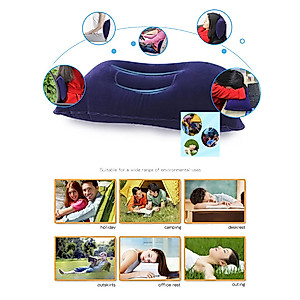 Aircee 3 Pieces Inflatable Travel Pillow for Camping, Home Office Sleeping, Head Neck Lumbar Support, Ultralight Portable Compact and Soft, Airplane Backpacking Trip Pillow