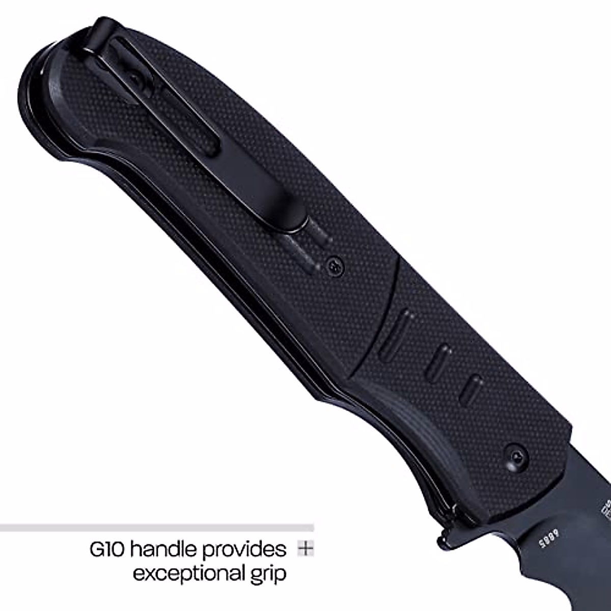 CRKT Ignitor EDC Folding Pocket Knife: Assisted Opening Everyday Carry, Plain Edge, Liner Lock with G10 Handle 6885,Black
