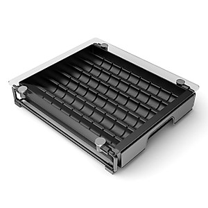 EVERIE Tempered Glass Holder Drawer Compatible with 54 Nespresso Originalline Capsules, Not Compatible with Vertuoline Pods