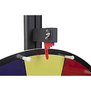 Displays2go Spinning Prize Wheel for Countertop, Plastic, Acrylic, PVC, Iron – Black (PWTABTOP24)
