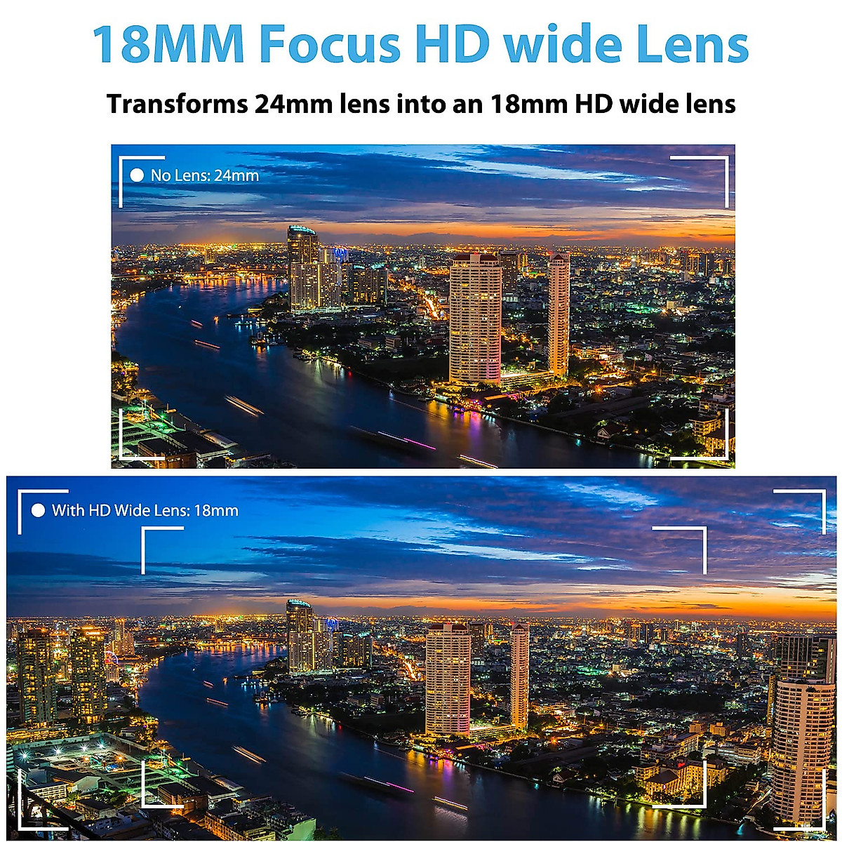 Iboolo&EooEye 2 in 1 18mm HD Wide Angle/10x Macro Additional Lens,40.5mm HD Wide Angle Lens Compatible with Sony ZV1F,Sony APSC ZV-E10 and A5000/6000 Series Cameras