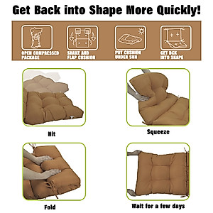 Kunste Adironack Chair Cushions Indoor Outdoor Furniture Replacement Cushions Patio Seating Cushions Set of 4 Red