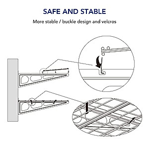 FLEXIMOUNTS Garage Wall Shevling, 1x4 ft w/ 6 Bike Hooks, 1-Pack Wall Shelf Garage Organization System w/ Bike Hangers, Garage Storage Rack Floating Shelves, 150lbs Weight Capacity