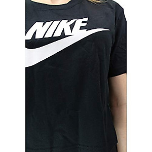 Nike Women's Sportswear Essential Cropped T-Shirt (Large) Black