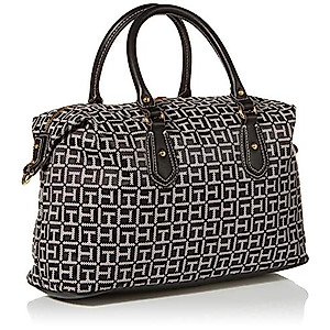 Tommy Hilfiger Jaden Satchel Crossbody Bag, Black/White