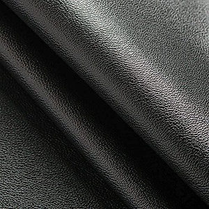 ViSTA Vinyl Black Weatherproof Faux Leather Finish Marine Vinyl Fabric 54" Wide (1 Yard)