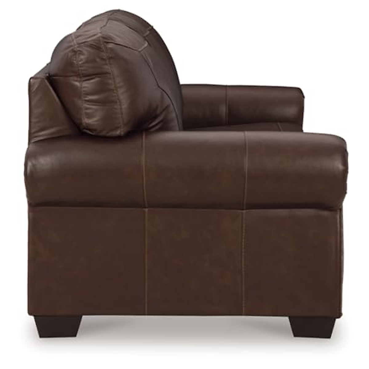 Signature Design by Ashley Colleton Classic Leather Match Sofa with Nailheads, Dark Brown