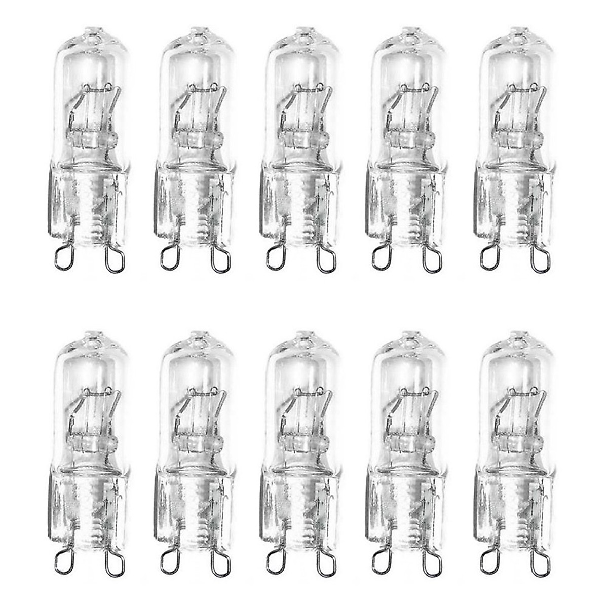(10-Pack) 35 Watt Clear JC Type 35W G9 120 Volt 35Watts 120V Halogen G9 Bulbs T4 Looped Bi Pin