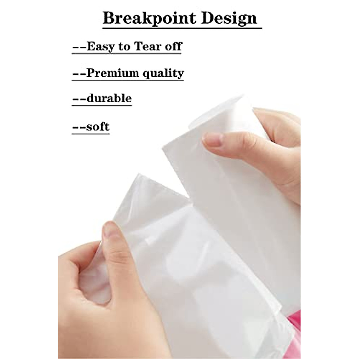 75 Count Small Trash Bags/4 Gallon Drawstring Trash Bags Extra Thick Drawstring Garbage Bags Wastebasket Bin Liners Plastic Trash Bags for Bathroom, Bedroom, Office, Car, Kitchen, Home -White