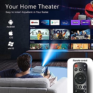 Staratlas 4K Projector with WiFi and Bluetooth, 12000 lumens Portable Native 1080P Mini Projector for iPhone, 5G Outdoor Short Throw Movie Projectors for Home Cinema,HDMI,USB,VGA Supported