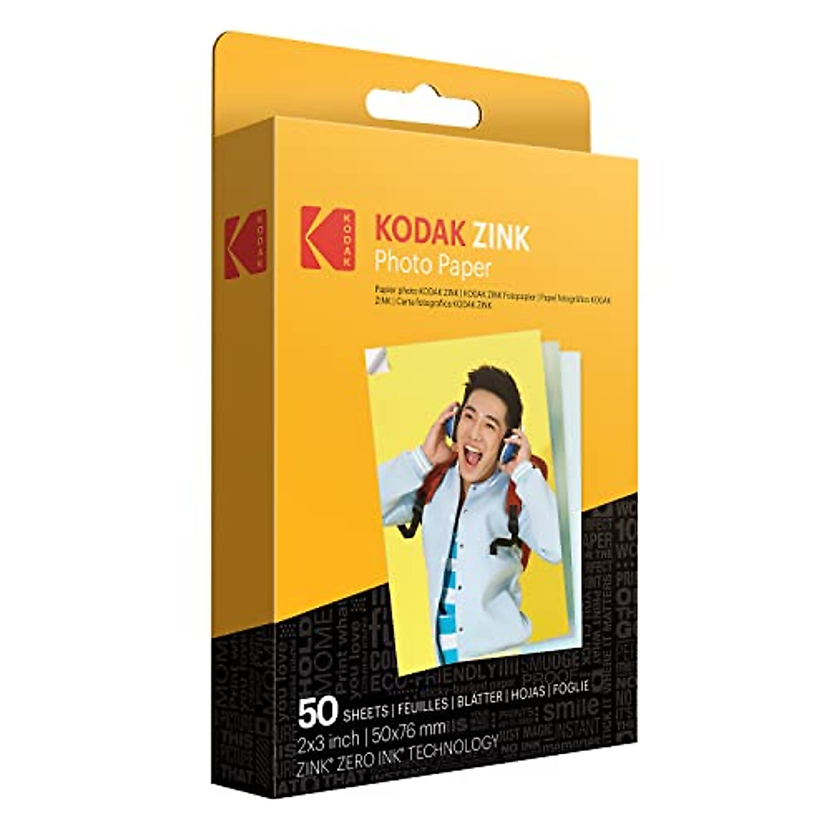 Kodak Printomatic Digital Instant Print Camera (Black) & Printomatic Digital Instant Print Camera (Pink) Print Memories Instantly & 2"x3" Premium Zink Photo Paper (50 Sheets) (Pack of 1)