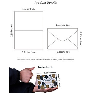 Aokisen 24 Unique Birthday Cards Bulk with Envelopes & Stickers, 4×6 inches Blank Happy Birthday Card Set, Pack of Birthday Cards for Kids, Men, Women (Style A)