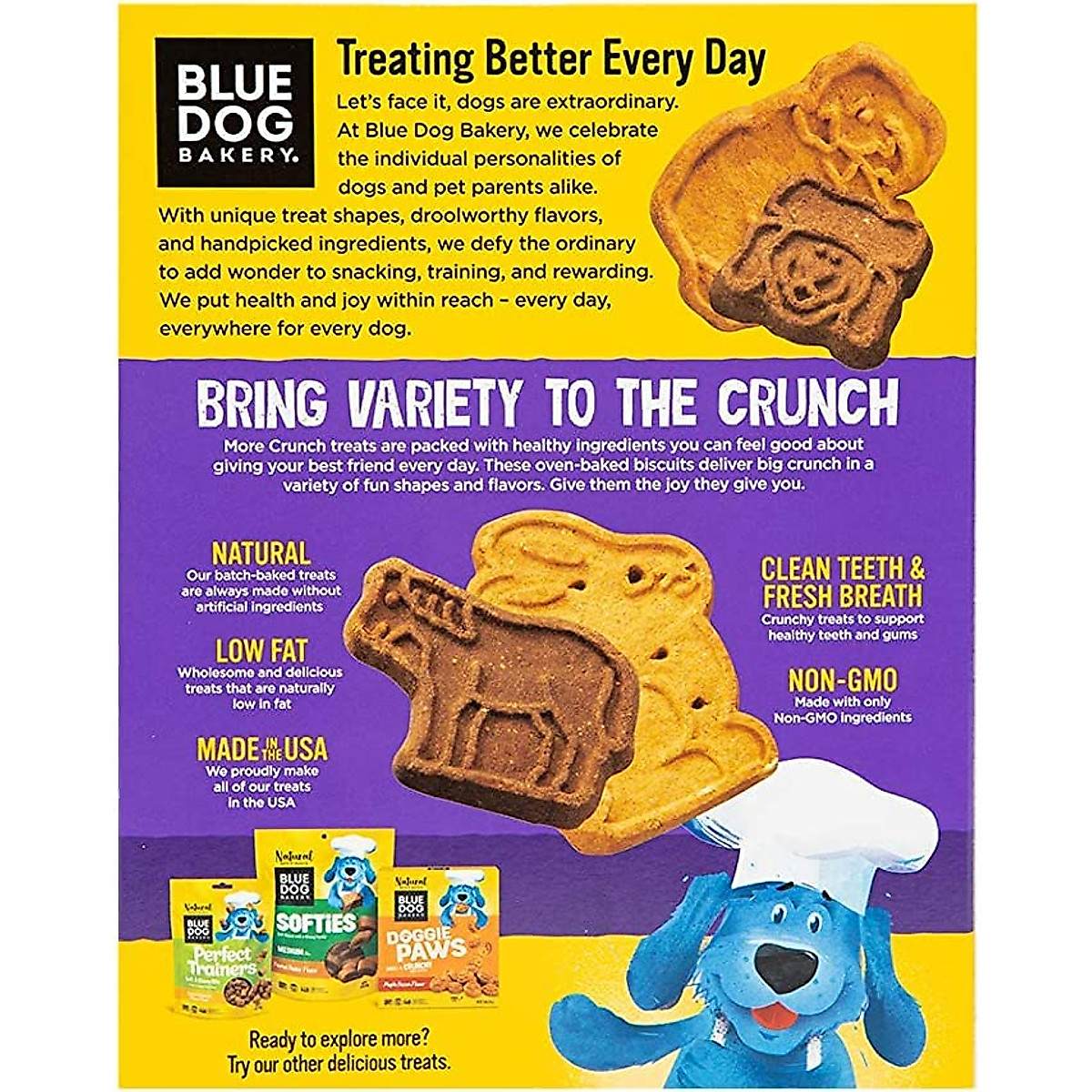 Blue Dog Bakery Natural Dog Treats, Perfect Trainers, Low Calorie Dog Training Treats, Chicken & Cheese Flavor, 6oz, 1 Count