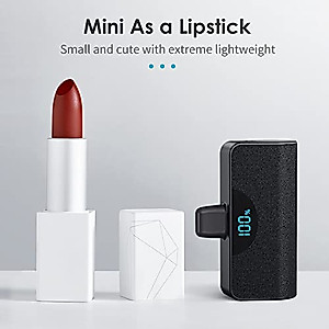 Small Portable Charger 5200mAh,Upgraded Ultra-Compact 15W PD Fast Charging Power Bank Smart LCD Display Cute Battery Pack Compatible with iPhone 14/14 Pro Max/13/13 Pro/12/12 Pro/11/XR/X/8/7 and More