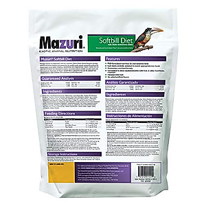 Mazuri | Softbill Diet for Iron-Sensitive Birds | 2 Pound (2 LB) Bag