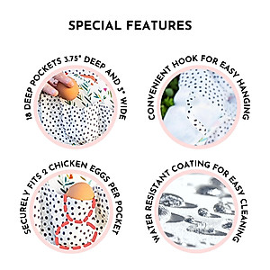 Egg Apron for Fresh Eggs, Egg Collecting Apron with 18 deep pockets, Chicken Egg Apron for Women, Egg gathering apron Multicolor