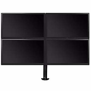 zenglingliang Monitor Mount Stand Quad LCD Monitor Stand, 4 Monitor Bracket Fits Heavy Duty Monitor Up to 30inch, Full Adjustable Desk Mount Holds Up to 22 Lbs per Arm, Black Monitor Arm