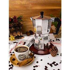 Bene Casa BC Classics BC-17730 6-Cup Aluminum Espresso Maker, Silver