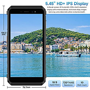 Ulefone Rugged Smartphone Android 13, Armor X11 8150mAh 8GB+32GB/256GB SD Mobile Phones, 16MP Underwater Camera 5.45" HD+ IP68/IP69K Waterproof 4G Dual SIM Unlocked Rugged Phone, Face ID/NFC/OTG/GPS